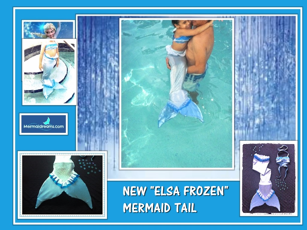 Elsa Frozen Mermaid Tail Swimmable. Finis Mermaid Monofin Included ...