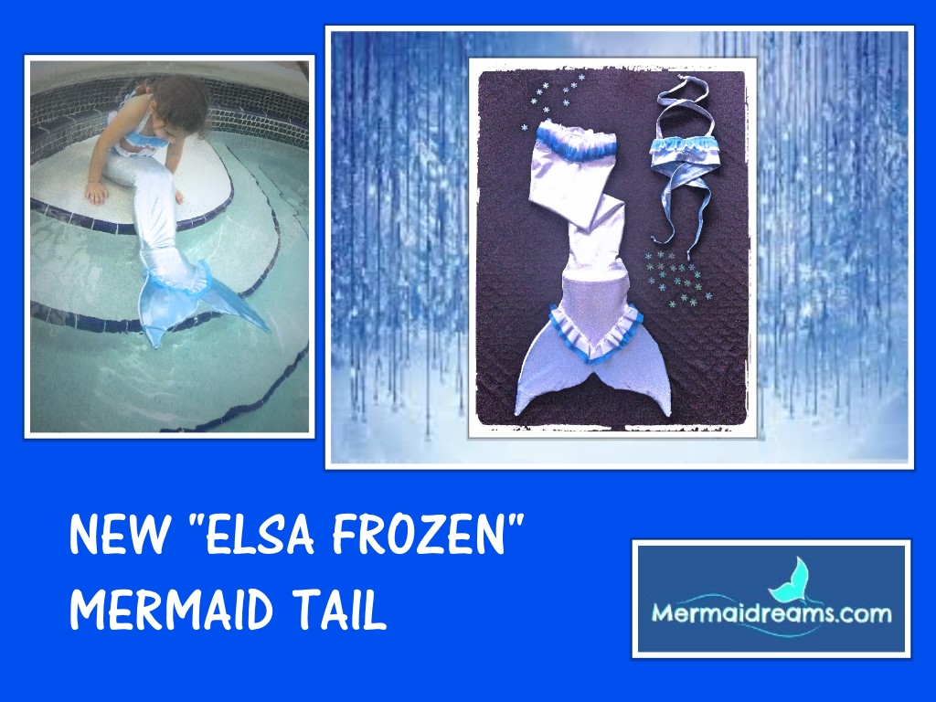 Elsa Frozen Mermaid Tail Swimmable. Finis Mermaid Monofin Included ...